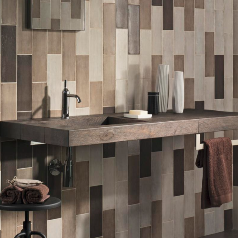 Iris Desire Brown Ceramic Wall Tile - diamON tile