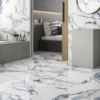 Crash Blue Polished Porcelain Floor & Wall Tile – 12 x 24 in