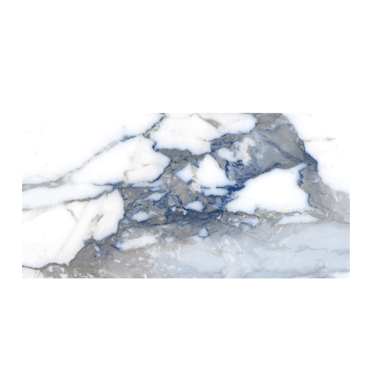 Crash Blue Polished Porcelain Floor & Wall Tile – 12 x 24 in